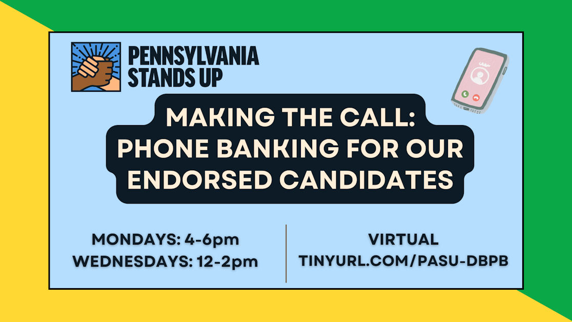 Make calls to support our endorsed candidates! Megan, Rayne, Fern ...