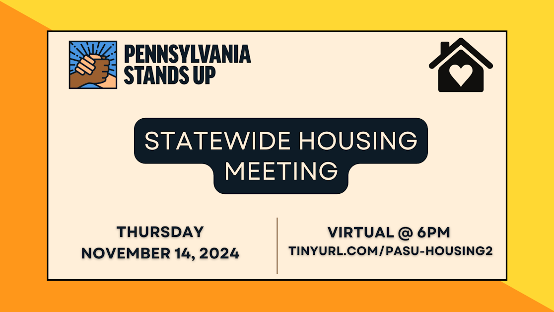 PA Stands Up Statewide Housing Meeting · Pennsylvania Stands Up