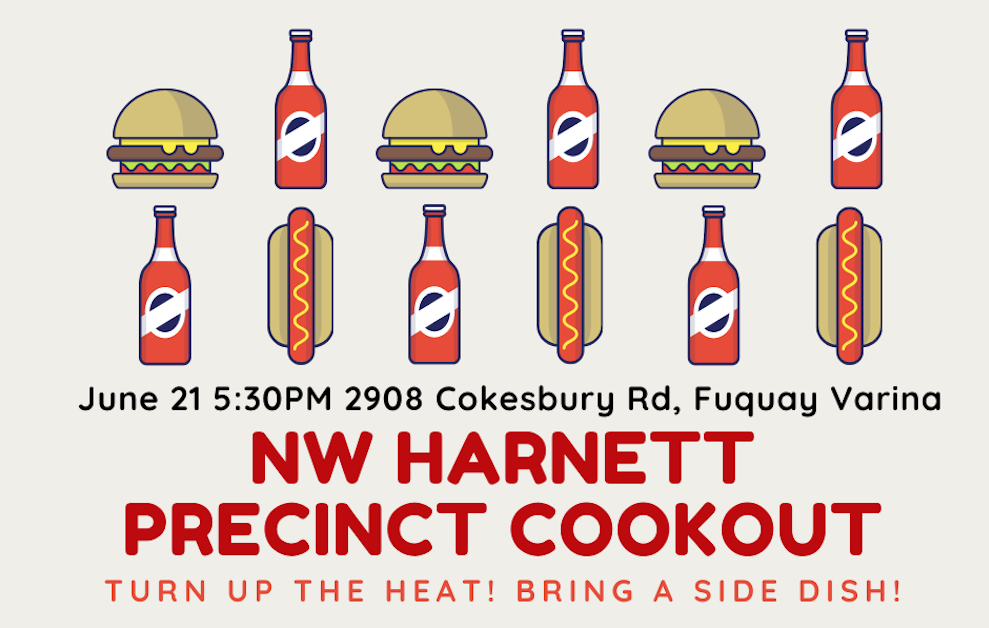 NW Harnett Precinct Cookout - June 21 · Randolph County Democratic Party
