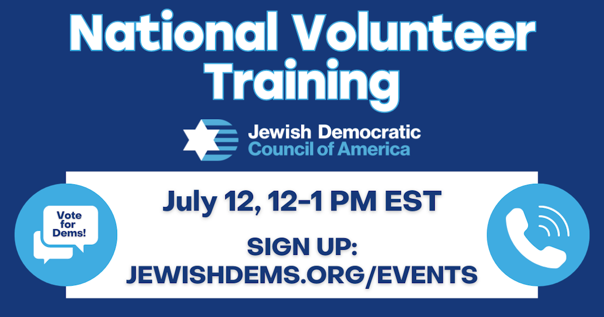 National Volunteer Training · Jewish Democratic Council of America