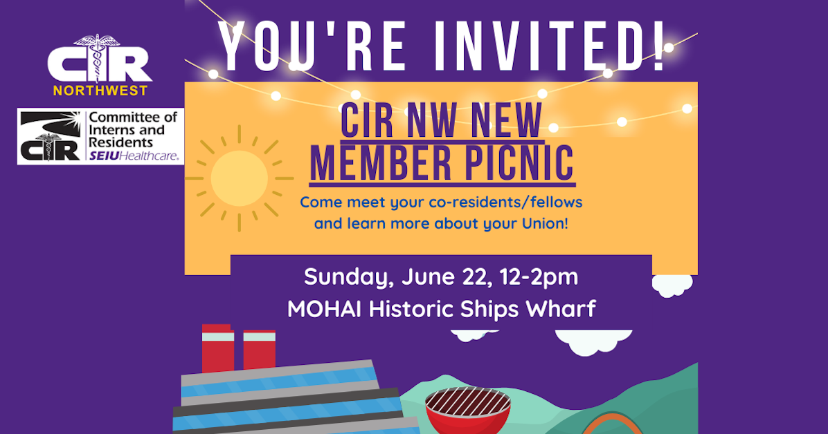 UW Residents and Fellows: New Member Picnic! · CIR/SEIU