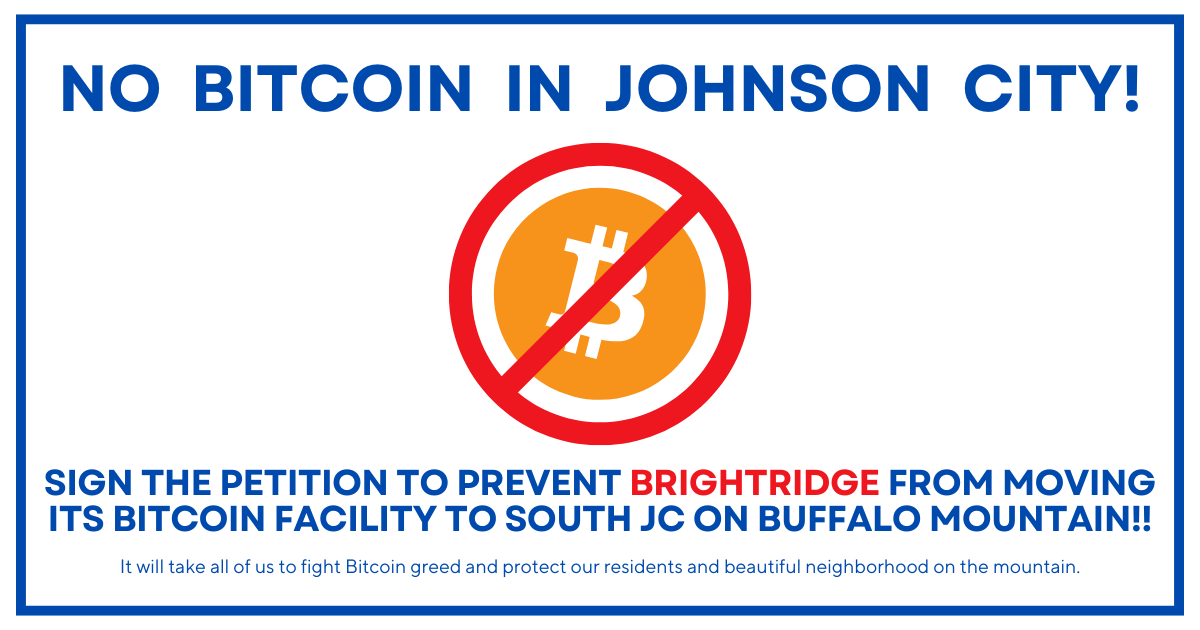 No Bitcoin in Johnson City! · The Yes She Can campaign