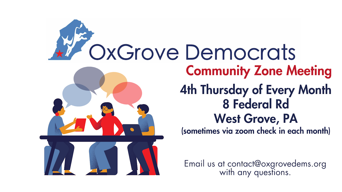 👏 Zone 3: Community Zone Meeting · Chester County Democratic Committee