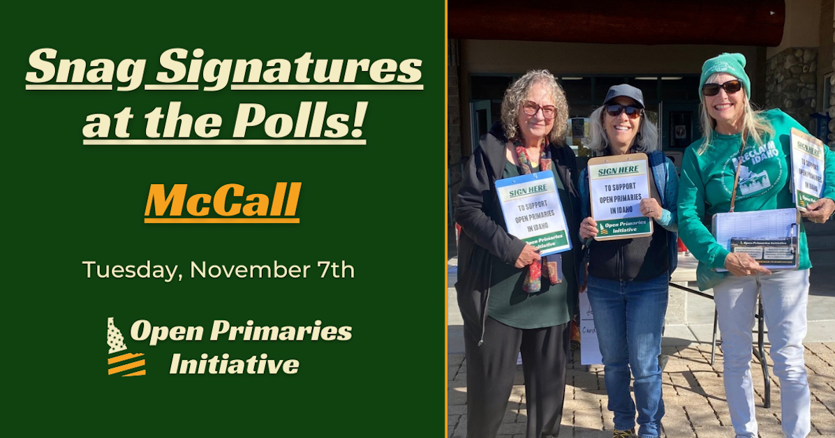 McCall - Snag Signatures at the Polls! 11/7 (Tues) · Mobilize
