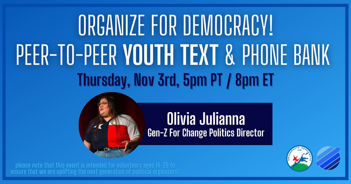 Get Out The Youth Vote! · Grassroots Democrats HQ