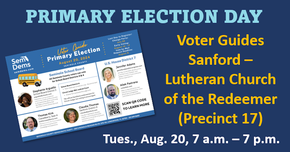 ELECTION DAY - Sanford - Lutheran Church (P17) - Voter Guides · Rainbow ...