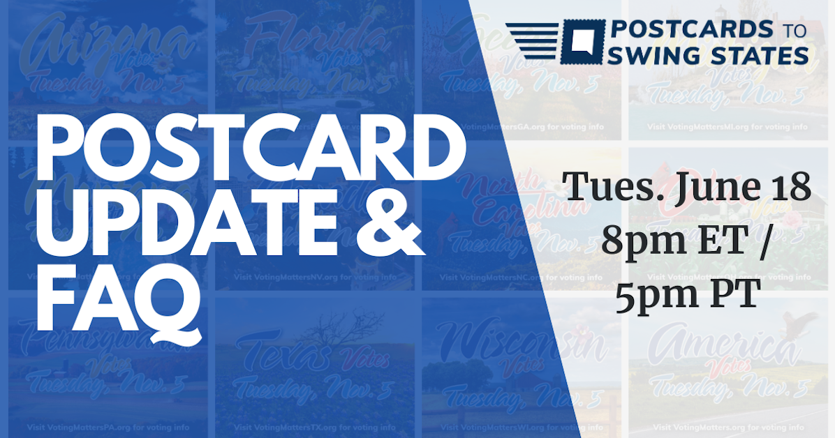 Postcard Update & FAQ · Progressive Turnout Project