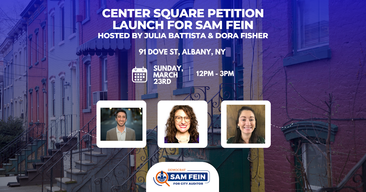 Petition Launch for Sam Fein: Hosted by Julia Battista & Dora Fisher ...