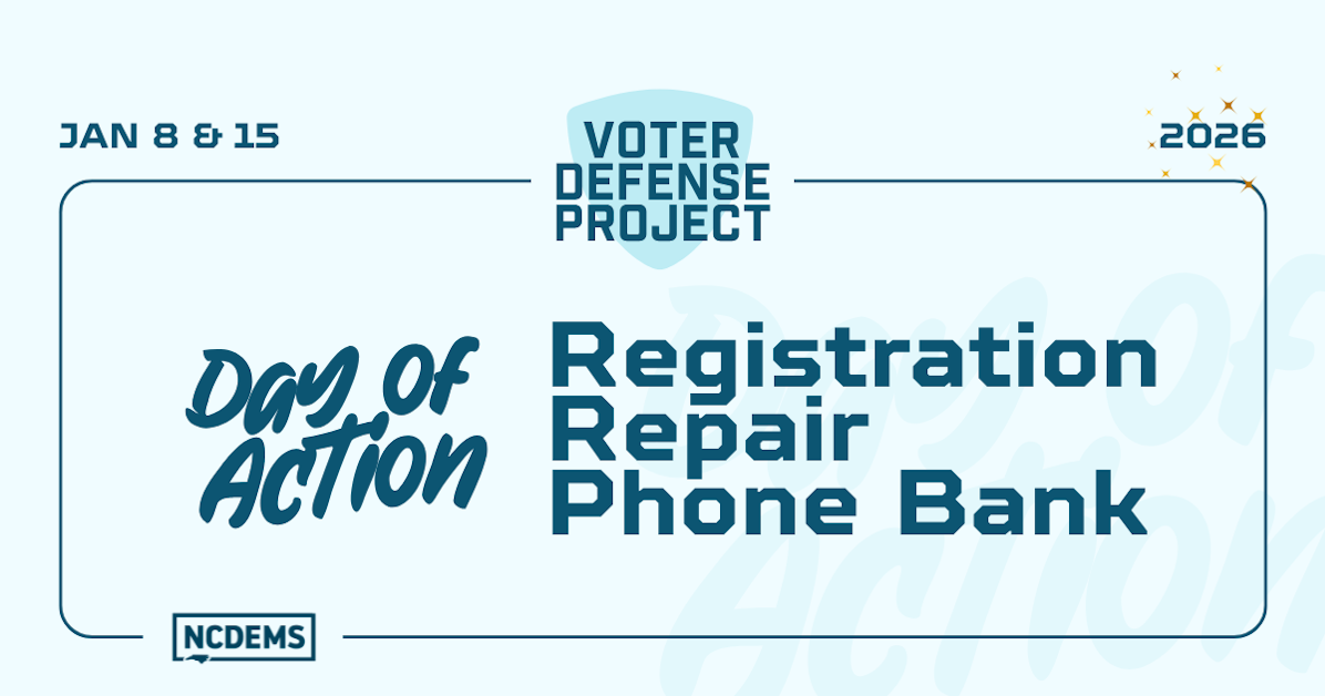 Registration Repair Phone Bank · North Carolina Democrats