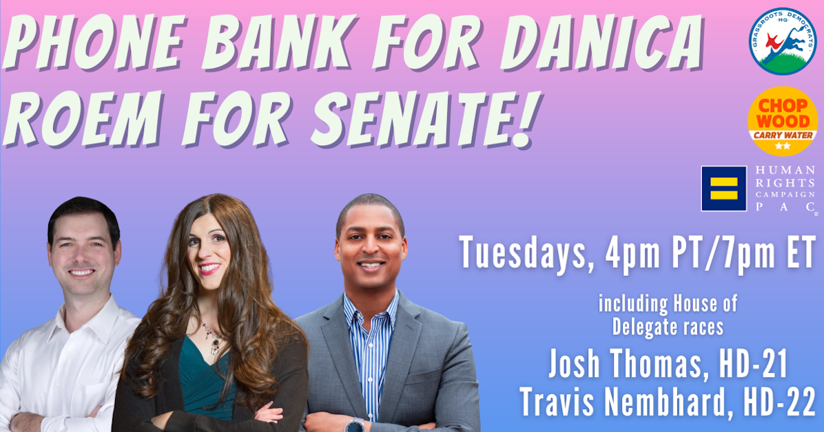 Phone Bank for Danica Roem, Josh Thomas, and Travis Nembhard ...