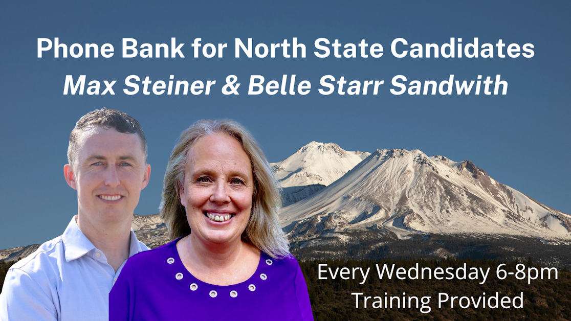 Phone Bank for Max Steiner and Belle Starr Sandwith · Mobilize