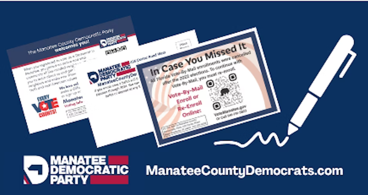 Mail Postcards to Welcome Newly Registered Democrats in Manatee County ...
