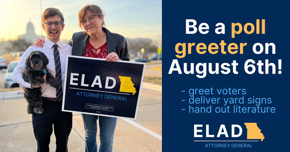 Work the August Primary Polls for Elad! · Elad Gross