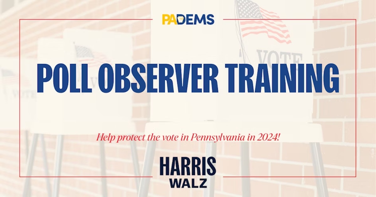 Election Day Poll Observer Training - Cambria County · Vote Save ...