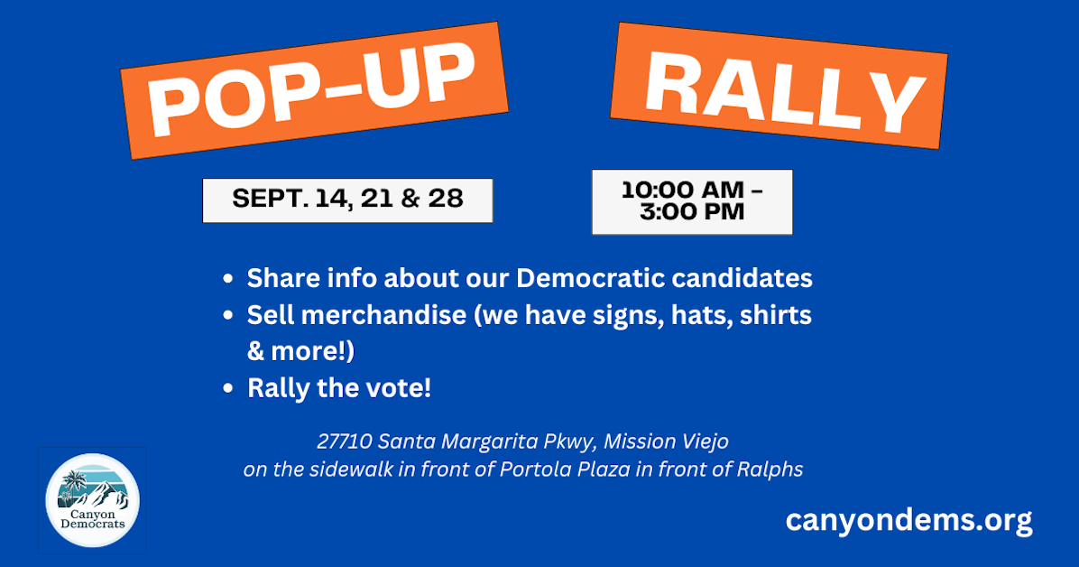 Pop Up Rally 2024 · Democratic Party of Orange County