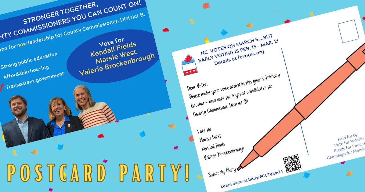 It's a Postcard Party....for the County Commission Team! · North ...
