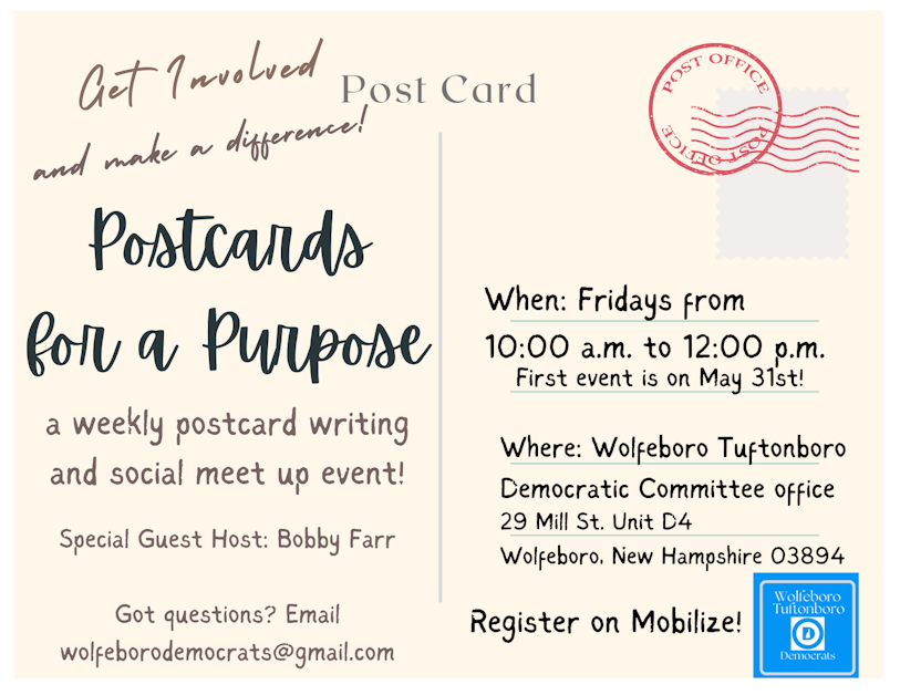 Postcards for a Purpose · The NH Democratic Party