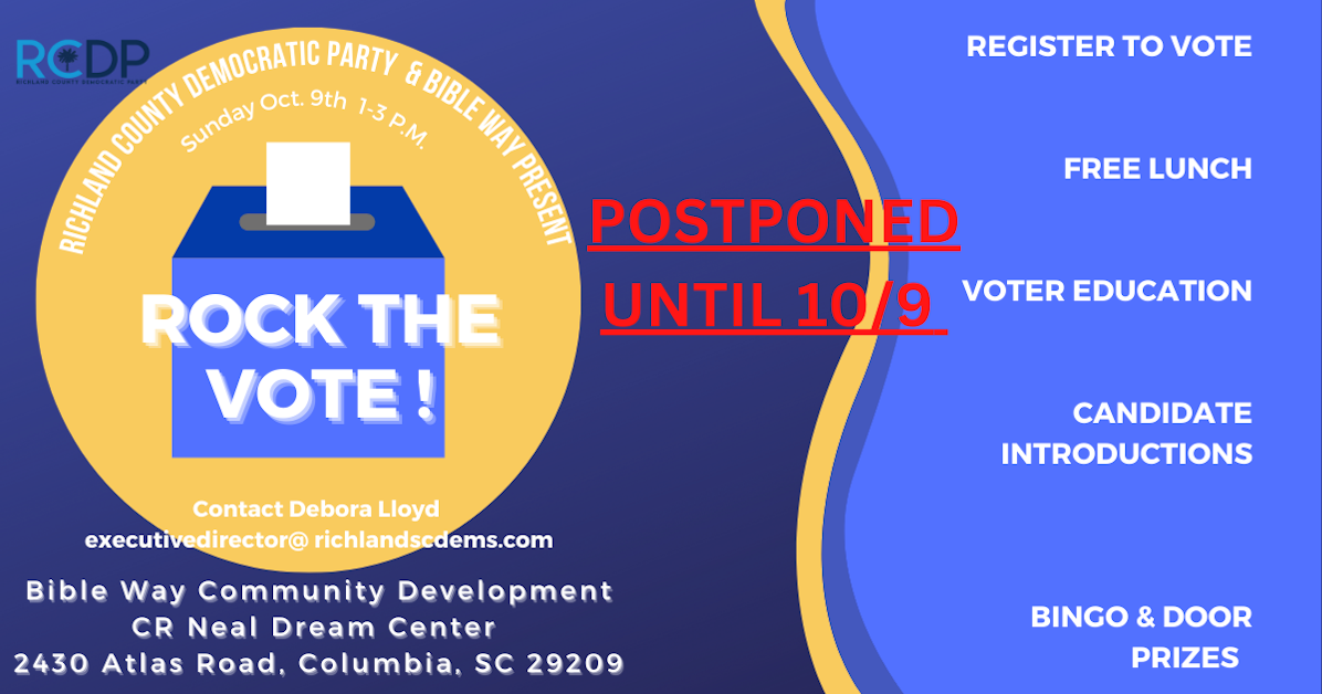 Rock The Vote! Sunday, October 9, 1:00 - 3:00 pm · Mobilize