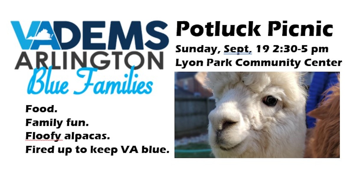 Arlington Blue Families Potluck Picnic (w/Del. Danica Roem!) · Mobilize