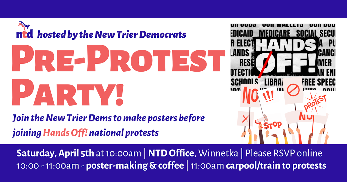 Pre-Protest Poster Party! · The New Trier Democrats