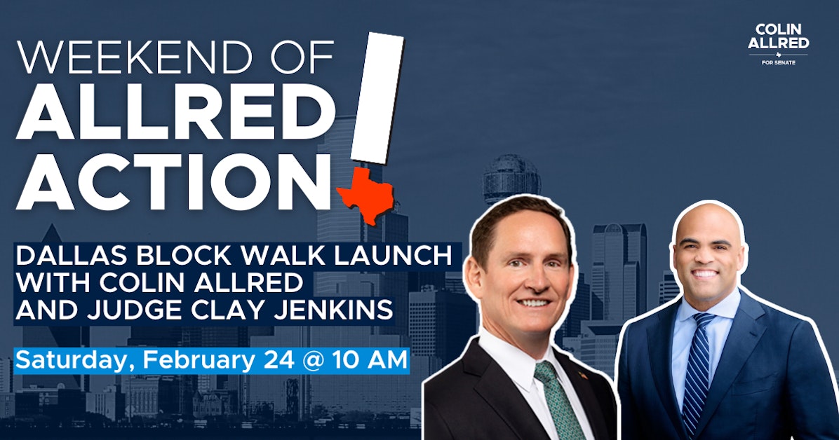 Dallas Block Walk Launch with Colin Allred · Human Rights Campaign
