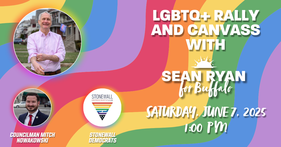 LGBTQ+ Canvass and Rally for Sean Ryan! · Sean Ryan for Buffalo