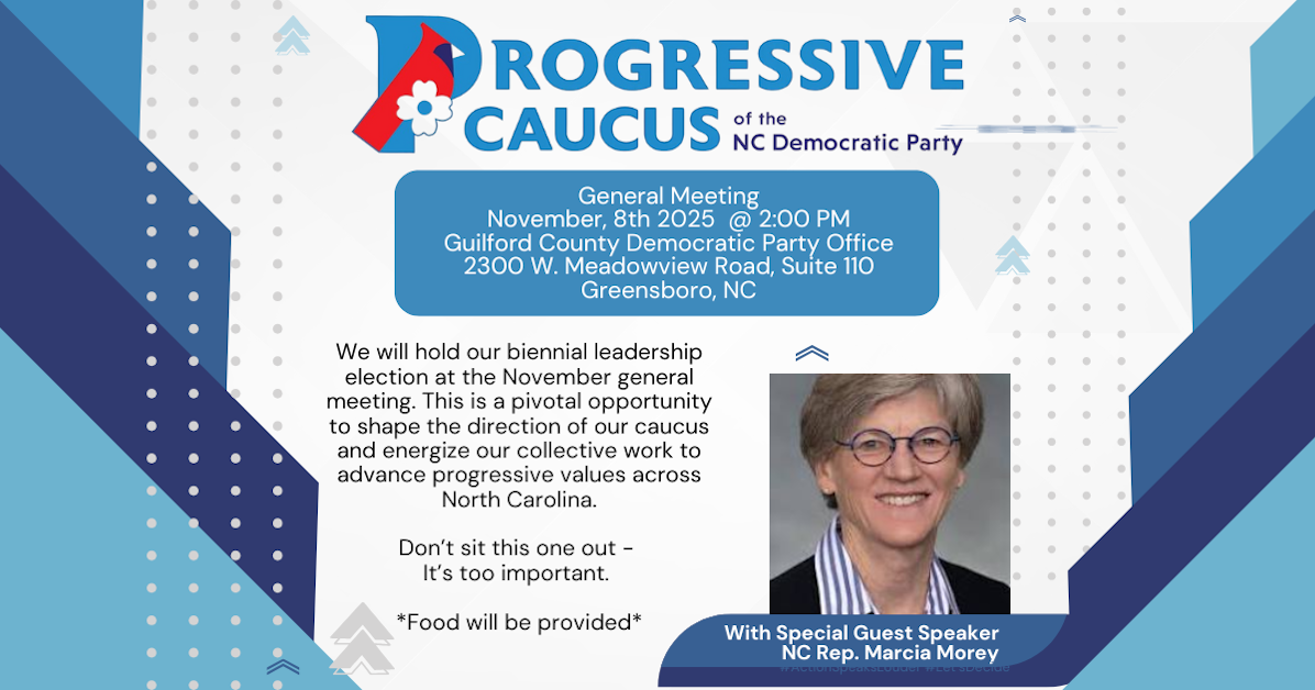 November General Meeting & Biennial Election · Progressive Caucus of NC ...