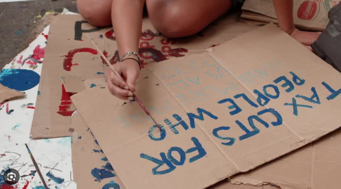 Sign Making in support of the March for Our Constitution event ...