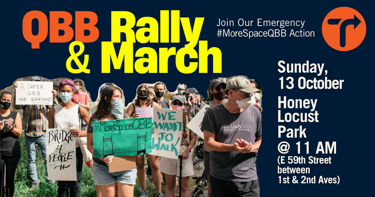 Emergency Rally and March for #MoreSpaceQBB · Mobilize