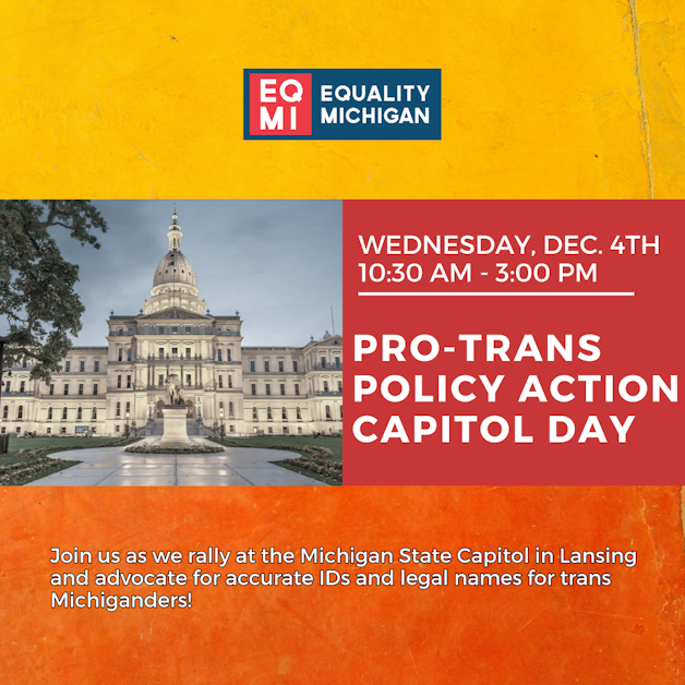 Trans Policy Action Capitol Day · Equality Michigan