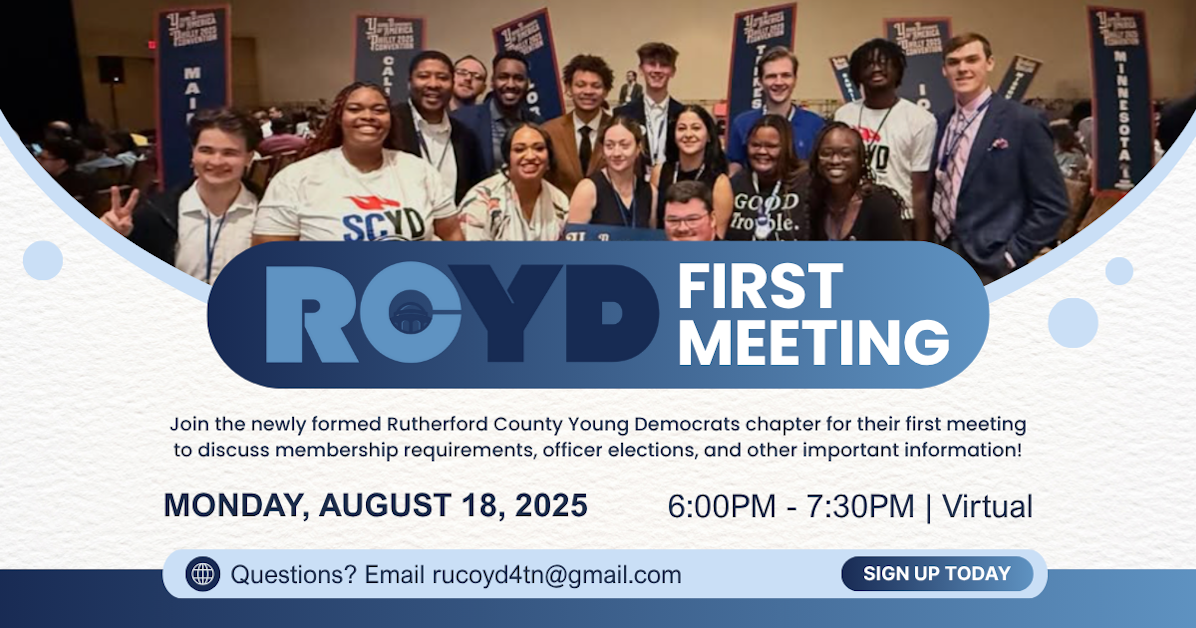 Rutherford County Young Democrats First Meeting · Rutherford County ...
