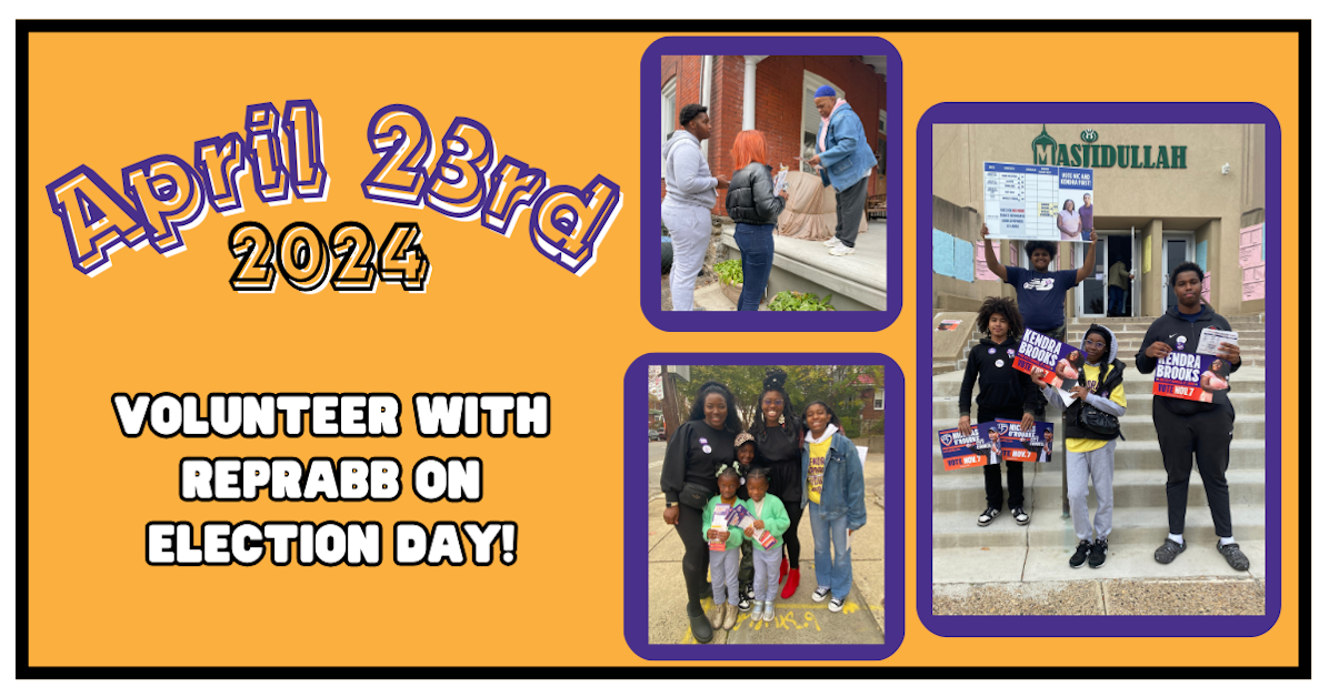 '24: Volunteer with RepRabb at the Polls on Election Day 4/23/24 · Mobilize