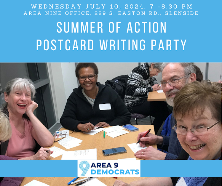 Area 9 Monthly Postcard Writing Gathering · Montgomery County ...