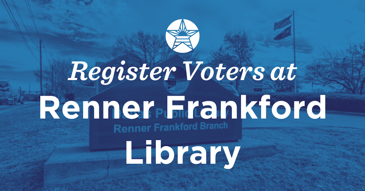 Register Voters @ Renner Frankford Library · Mobilize