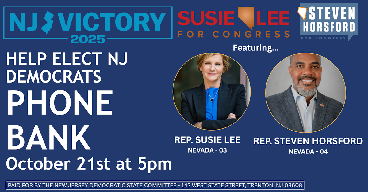 Phone Bank for NJ Democrats with Rep. Lee and Rep. Horsford · NJ ...