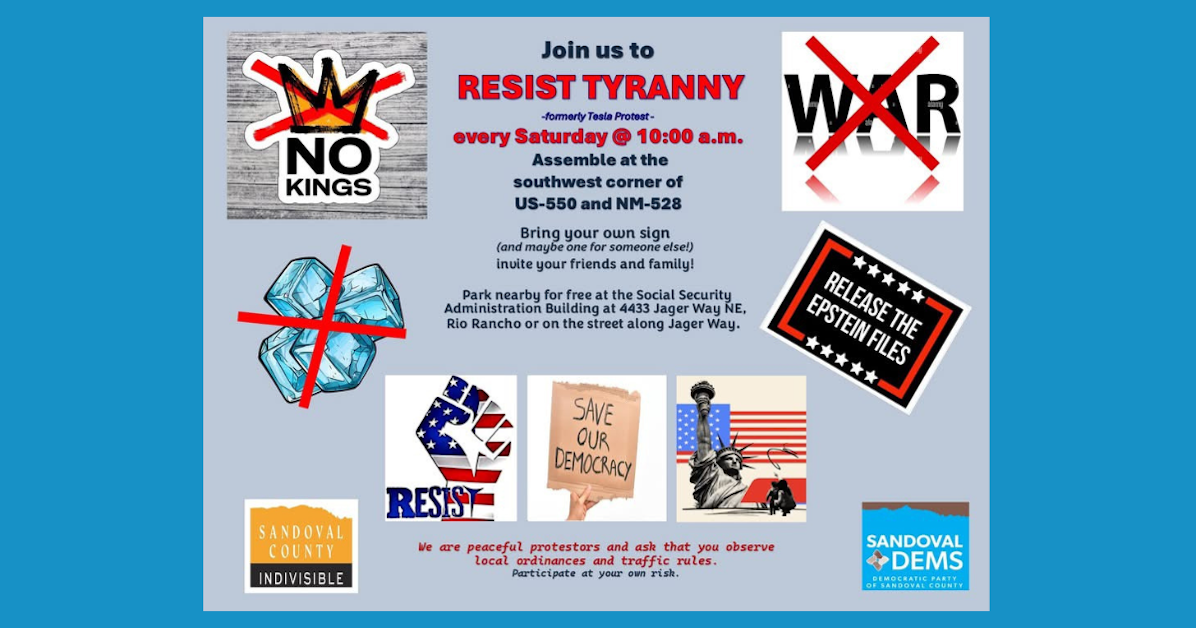 Resist Tyranny Saturday-Every Saturday · The Democratic Party of ...