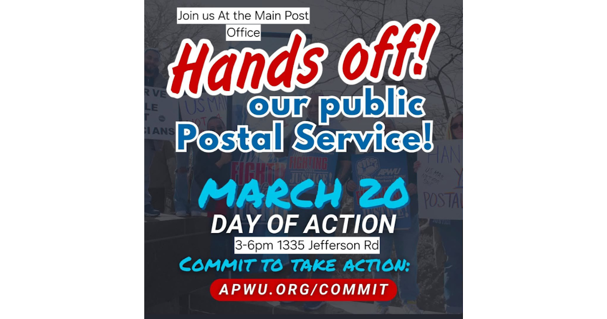 Hands off Our Public Postal Service: U.S. Mail is Not For Sale - APWU ...