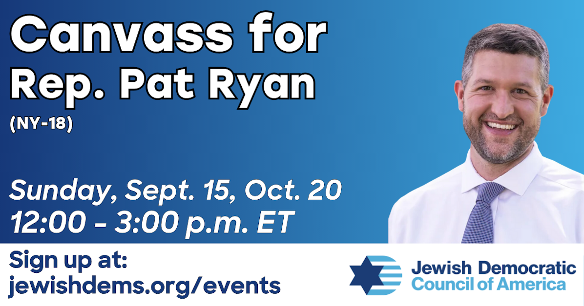 JDCA Canvass for Rep. Pat Ryan, New York 18 · Mobilize