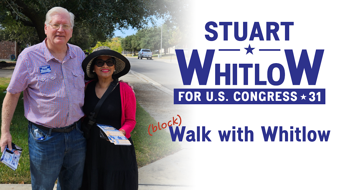 Bell County (Block) Walk with Whitlow · Stuart Whitlow for Congress