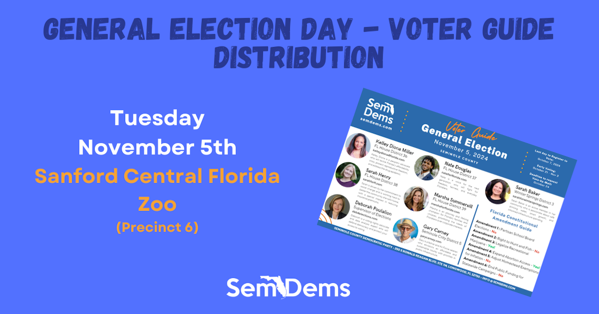 ELECTION DAY Voter Guides! - Sanford Central Florida Zoo (P6) · Mobilize
