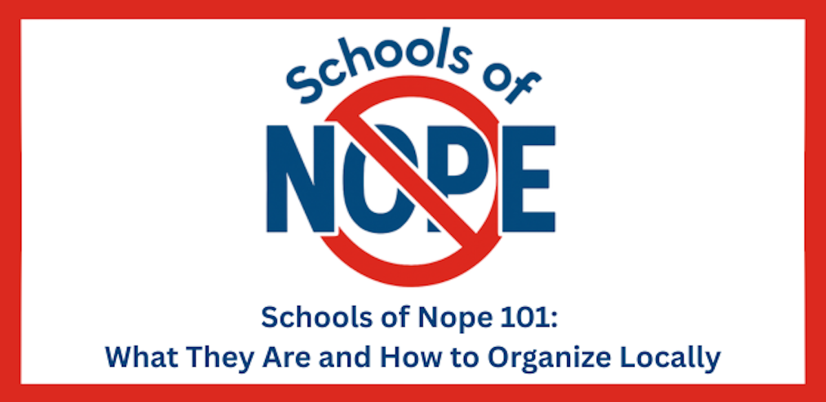 Schools of Nope 101: What They Are and How to Organize Locally ...