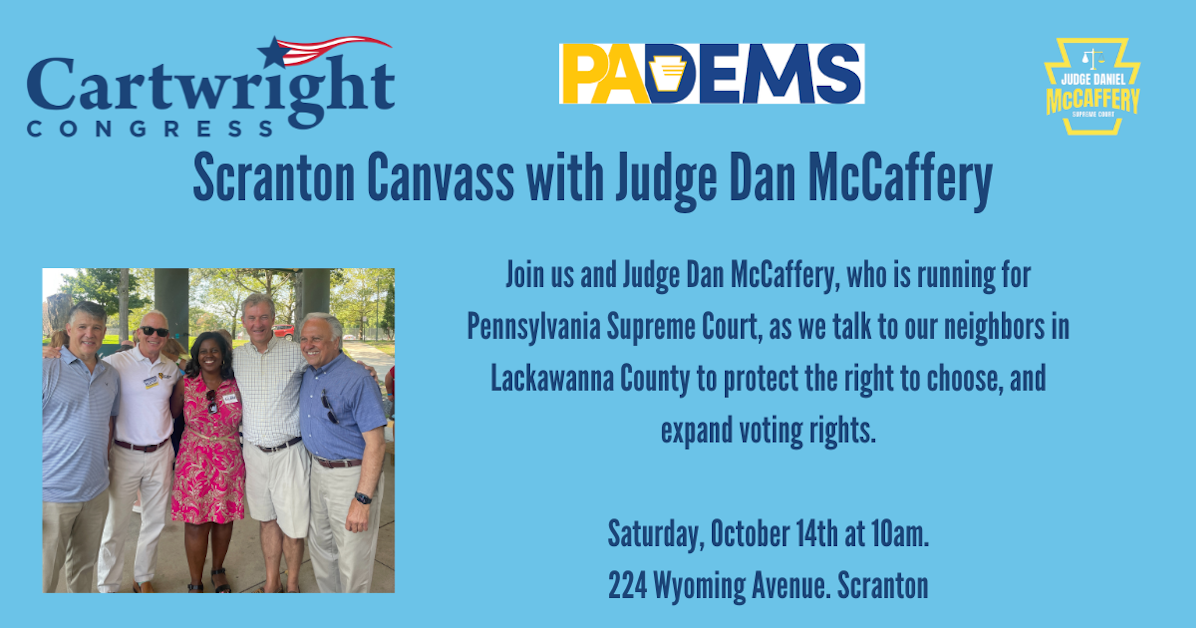 Scranton: Get out the Vote Canvassing with Judge Dan McCaffery · SEIU HCPA