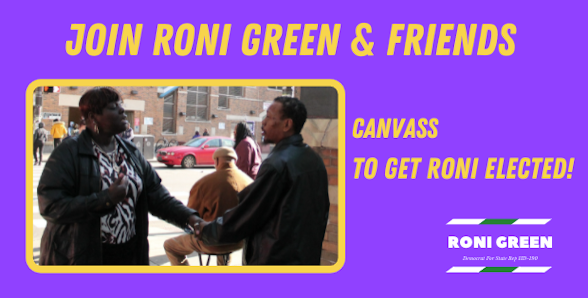 Canvass for Roni Green! · Mobilize
