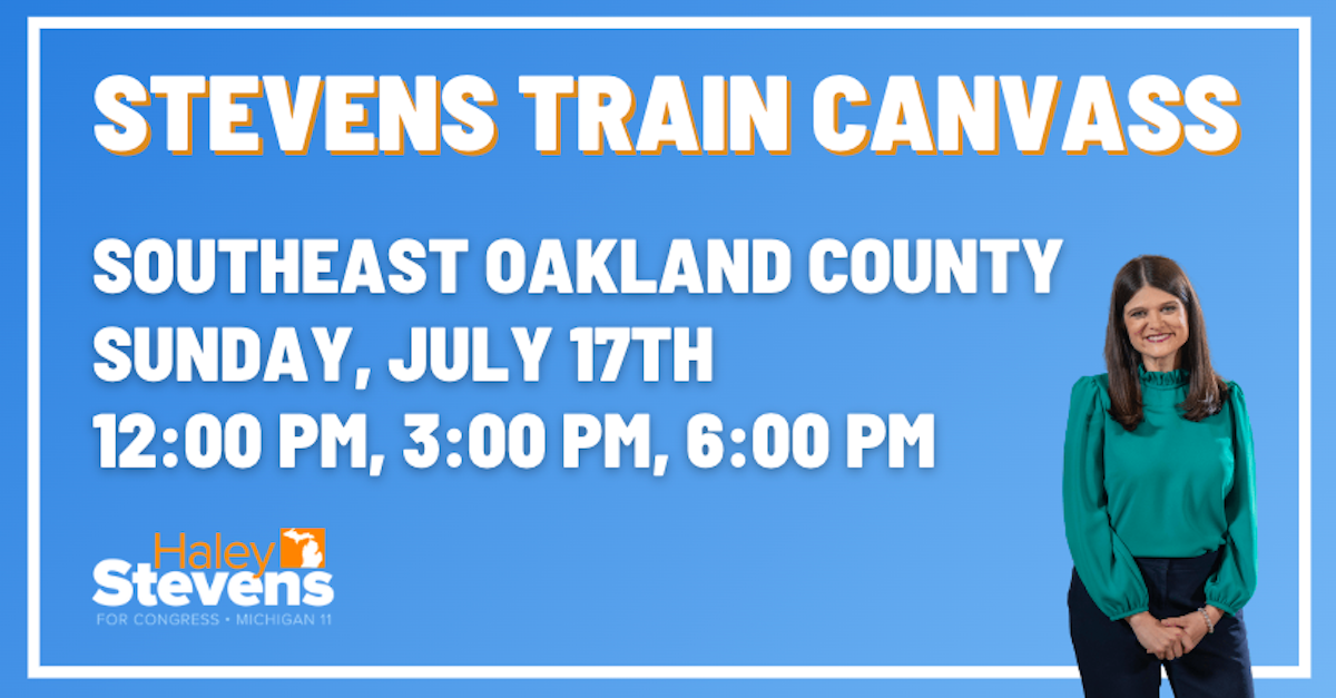 Stevens Train Canvass in Southeast Oakland County · Mobilize