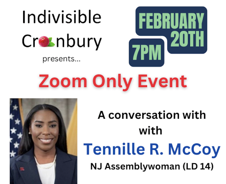Indivisible Cranbury welcomes Asw. Tennille McCoy · Mobilize