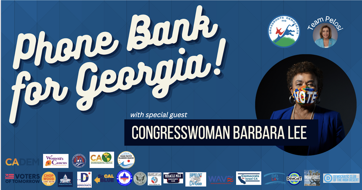 Phone Bank for Georgia with Congresswoman Barbara Lee! · Mobilize