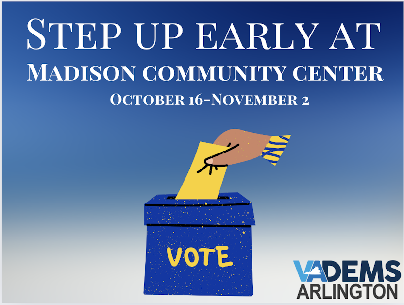 General Election Early Voting Poll Greeting at Madison Community Center ...