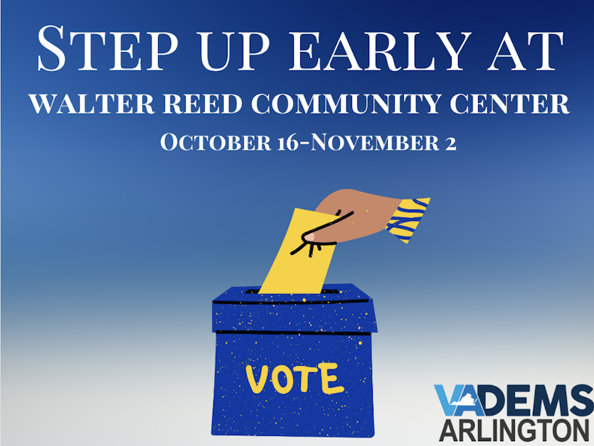 General Election Early Voting Poll Greeting at Walter Reed Community ...