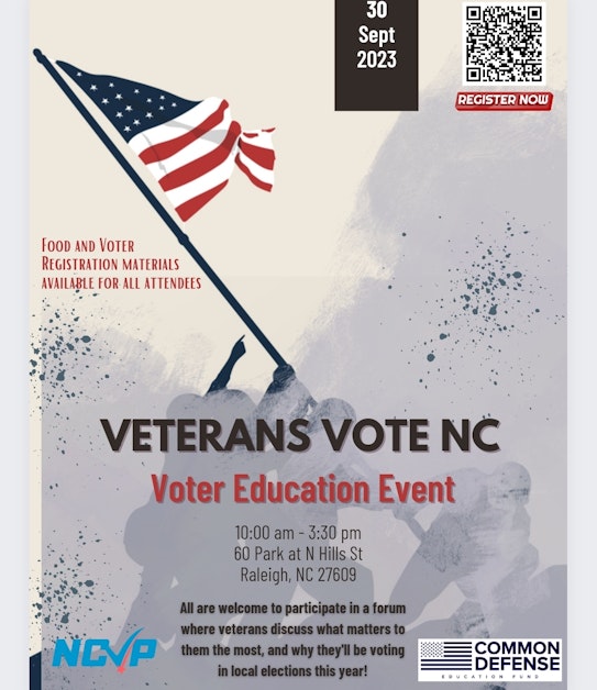 Veterans Vote NC Voter Education Event · North Carolina Voter Project