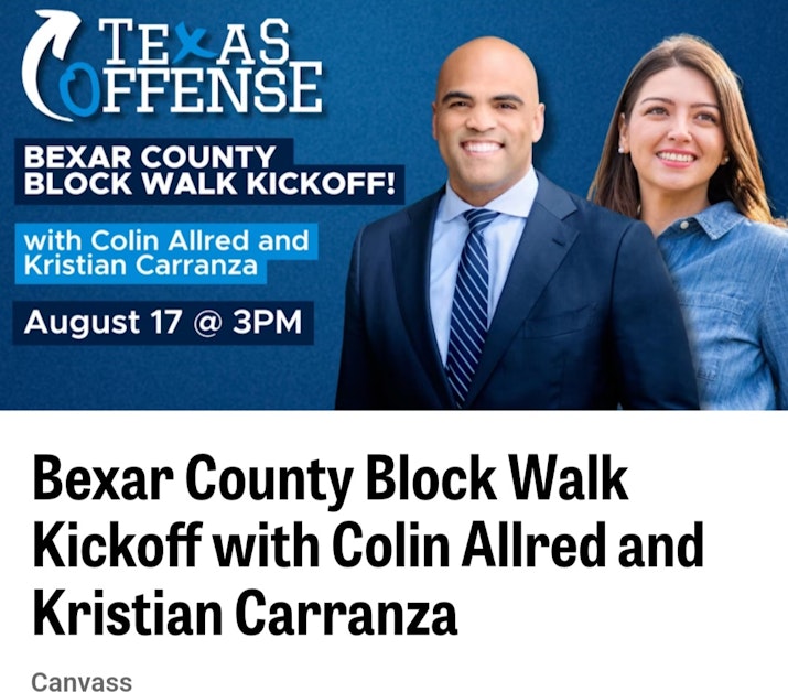 Texas Shows Up: Bexar County Block Walk Kickoff for Carranza and Allred ...